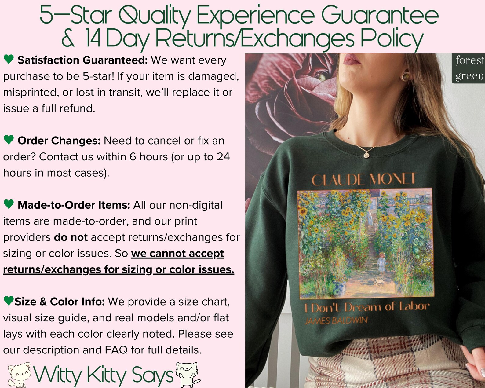 Monet Sweatshirt, Claude Monet Sweater, Art Hoe Aesthetic, Artists ...