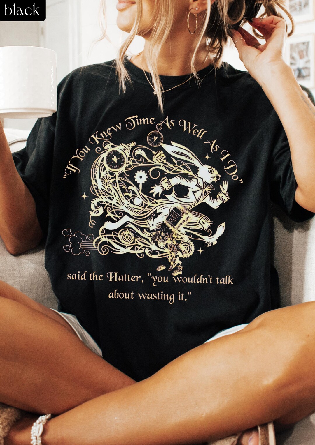 Alice in Wonderland Shirt Don't Waste Time Mad Hatter Shirt Alice in ...