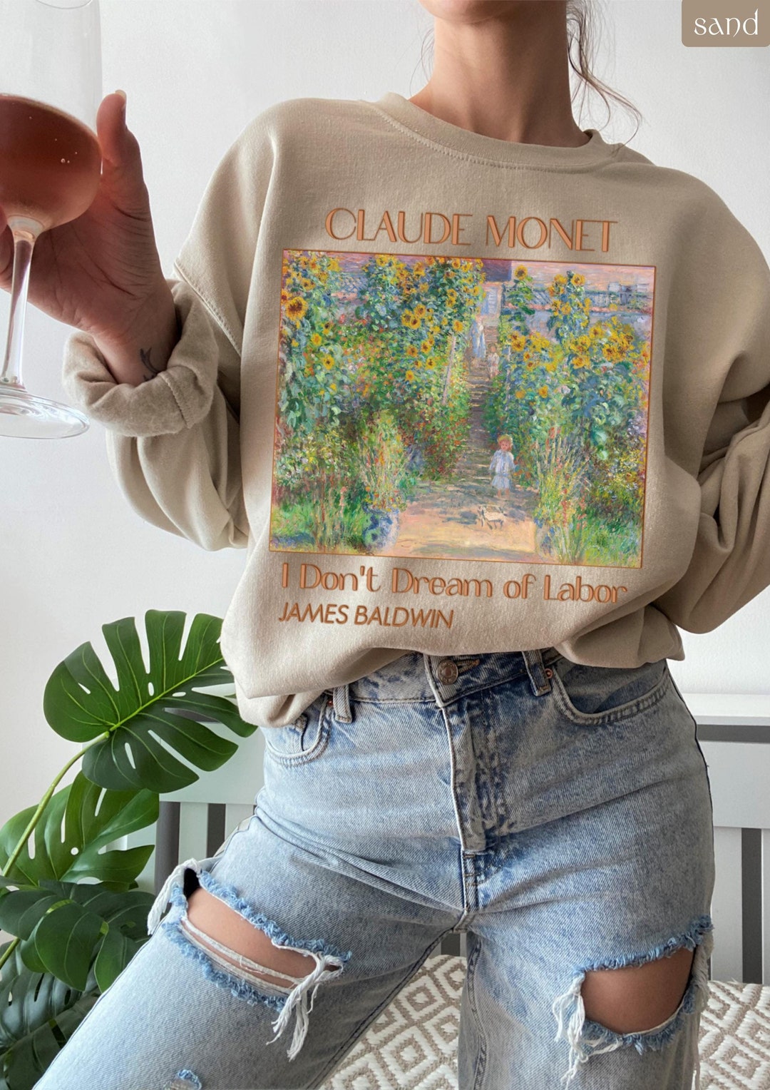 Monet Sweatshirt, Claude Monet Sweater, Art Hoe Aesthetic, Artists ...