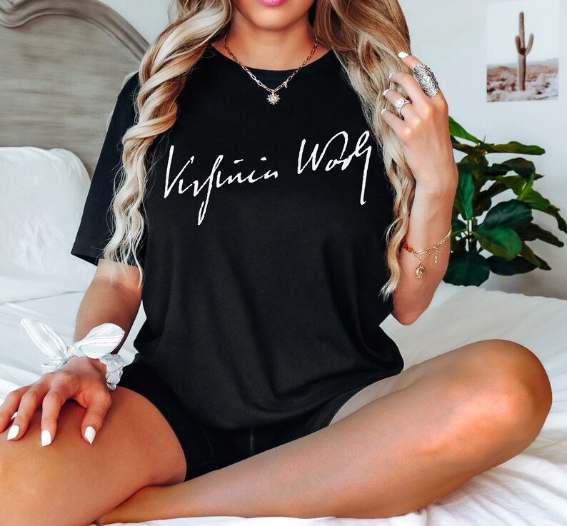 Virginia Woolf Signature Tshirt, Virginia Woolf Tshirt, Virginia Woolf ...
