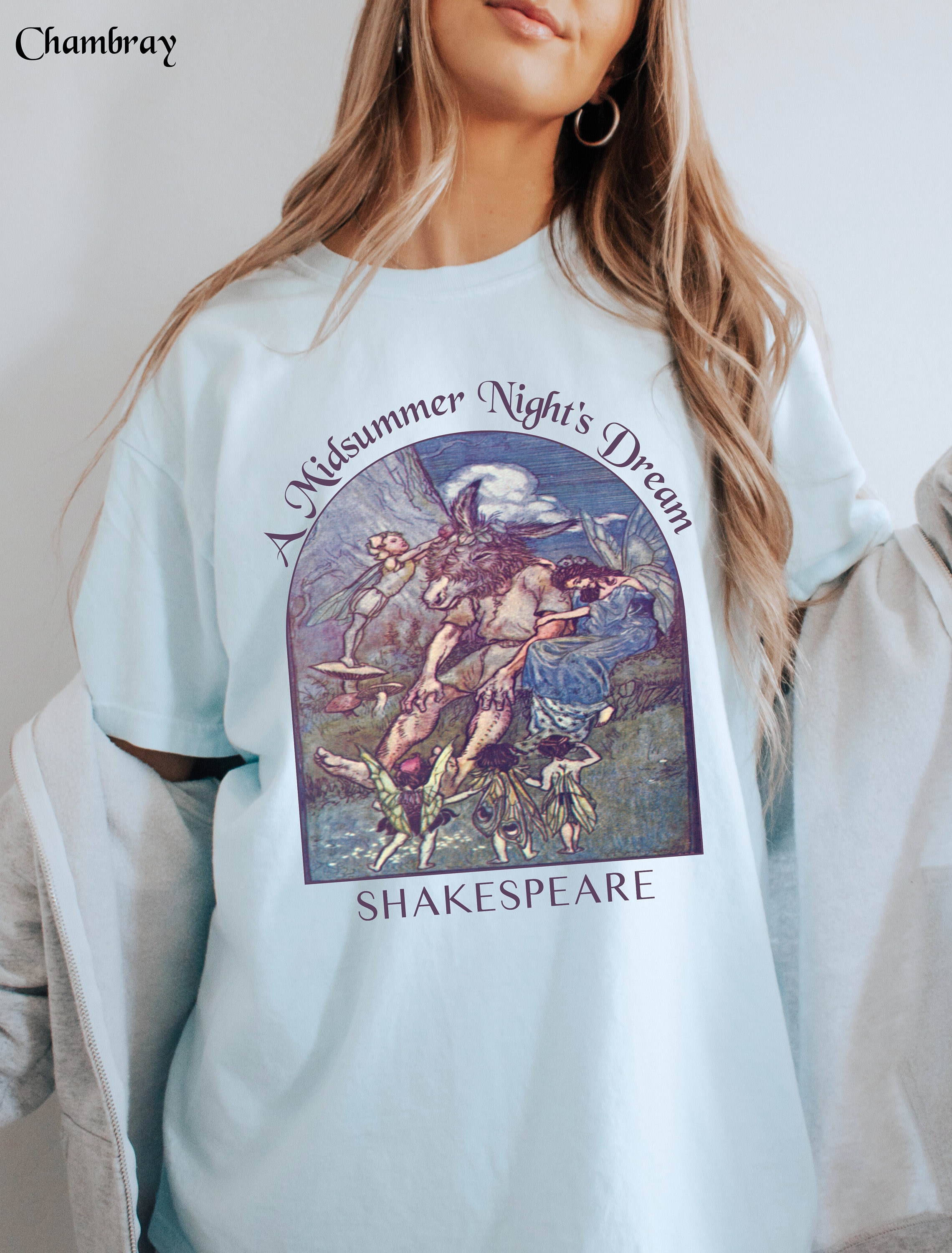 Midsummer Night's Dream, Bottom and Titania, Shakespeare Shirt, Light ...