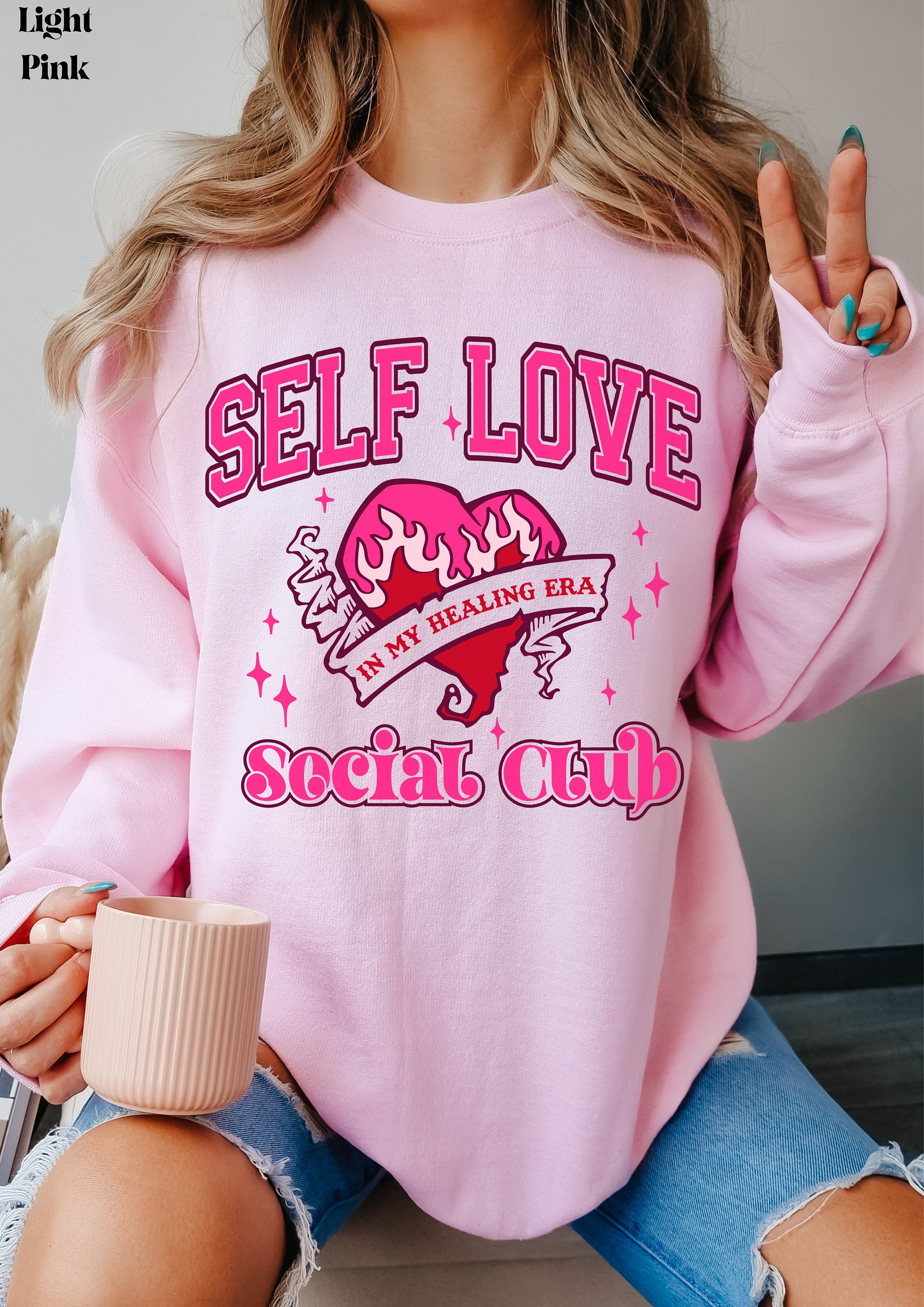 Self Love Social Club Sweatshirt, Self Love Sweatshirt, Self Love Shirt ...