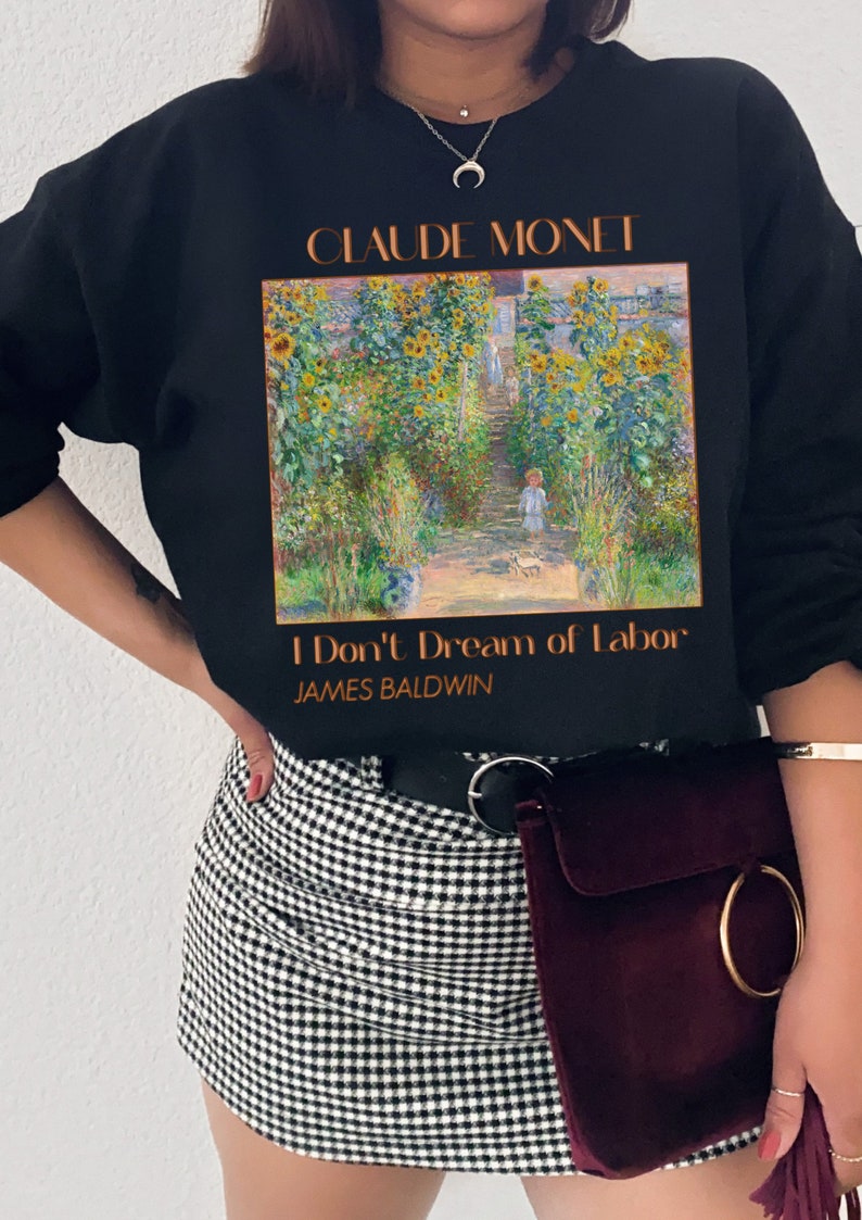 Monet Sweatshirt Claude Monet Sweater Art Hoe Aesthetic - Etsy