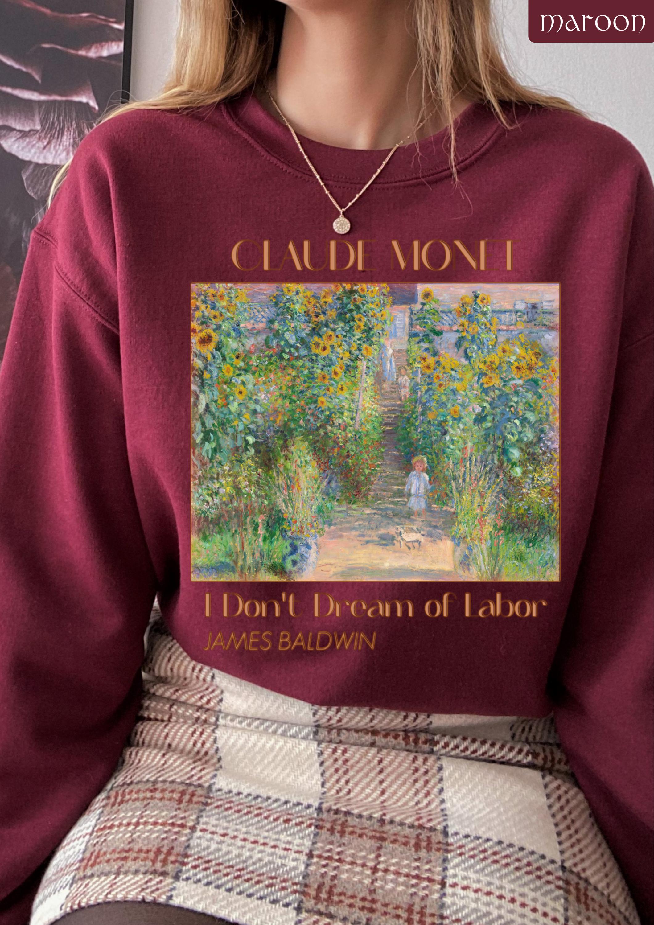 Monet Sweatshirt, Claude Monet Sweater, Art Hoe Aesthetic, Artists ...