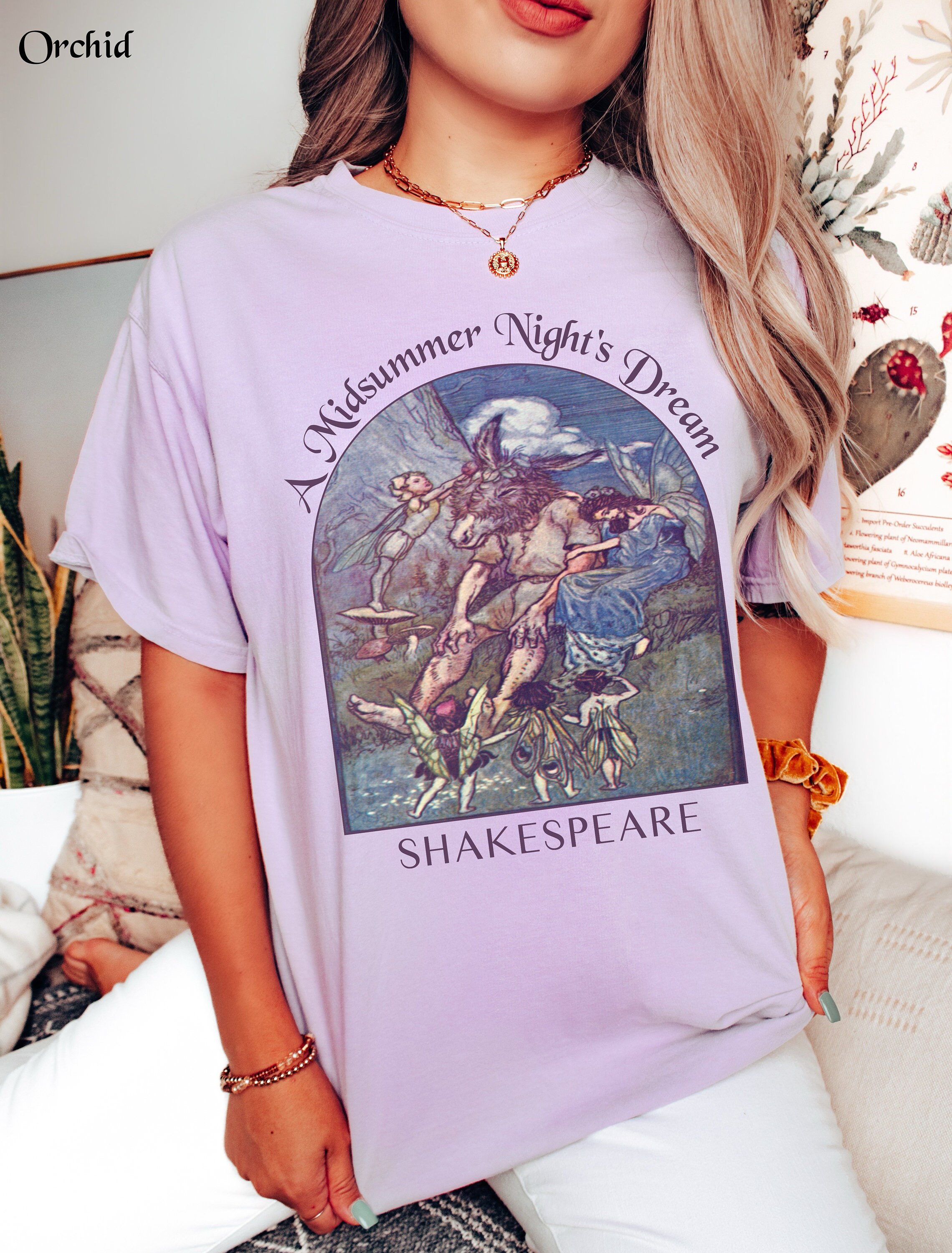 Midsummer Night's Dream, Bottom and Titania, Shakespeare Shirt, Light ...
