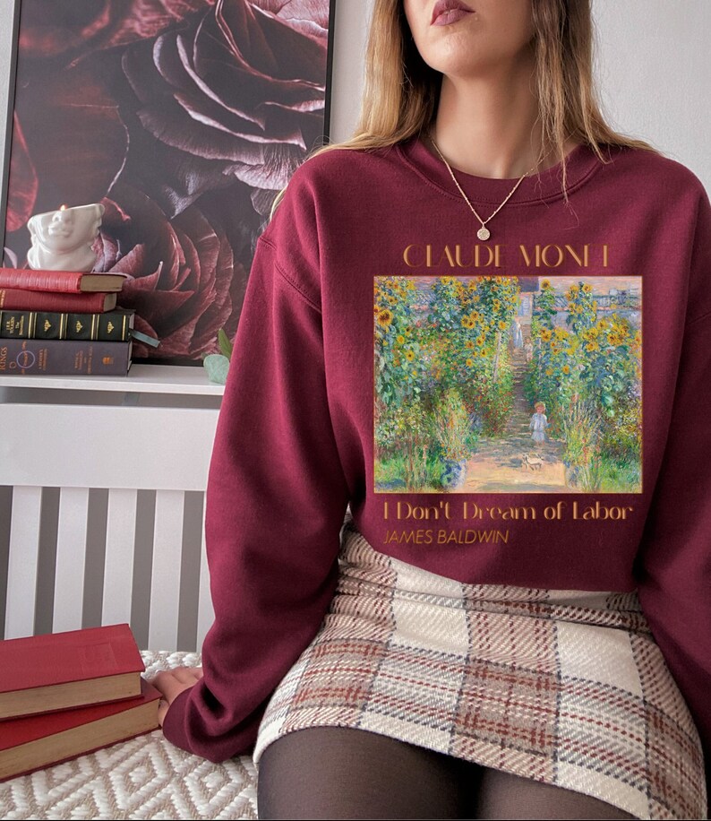 Monet Sweatshirt Claude Monet Sweater Art Hoe Aesthetic - Etsy