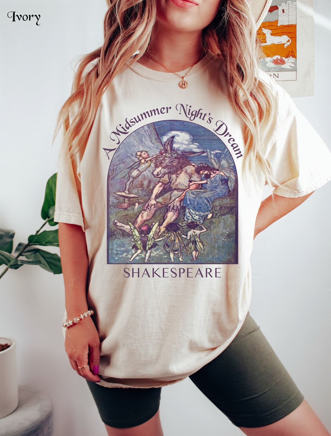 Midsummer Night's Dream, Bottom and Titania, Shakespeare Shirt, Light ...