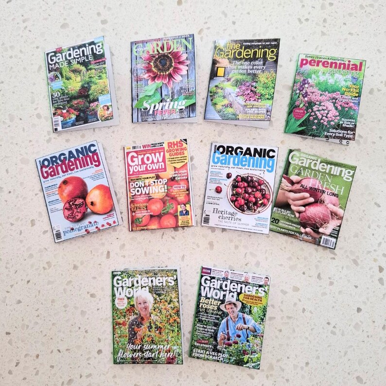 Printable Miniature Gardening Magazine Covers for 1.12 and 1.6 Scale - Etsy