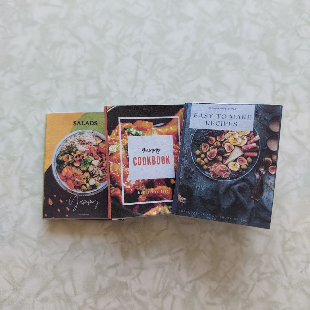 Miniature Cookbooks Printable for 1/6 Scale Barbie Blythe Dolls ...