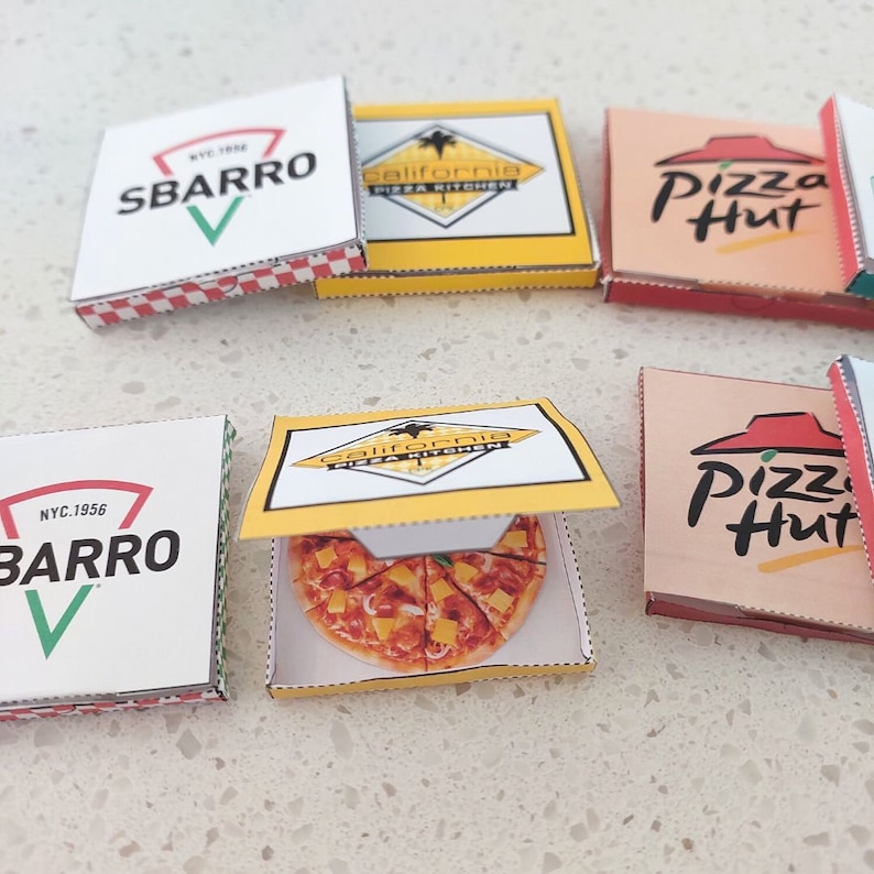 Takeout Pizza Box Miniature - Etsy