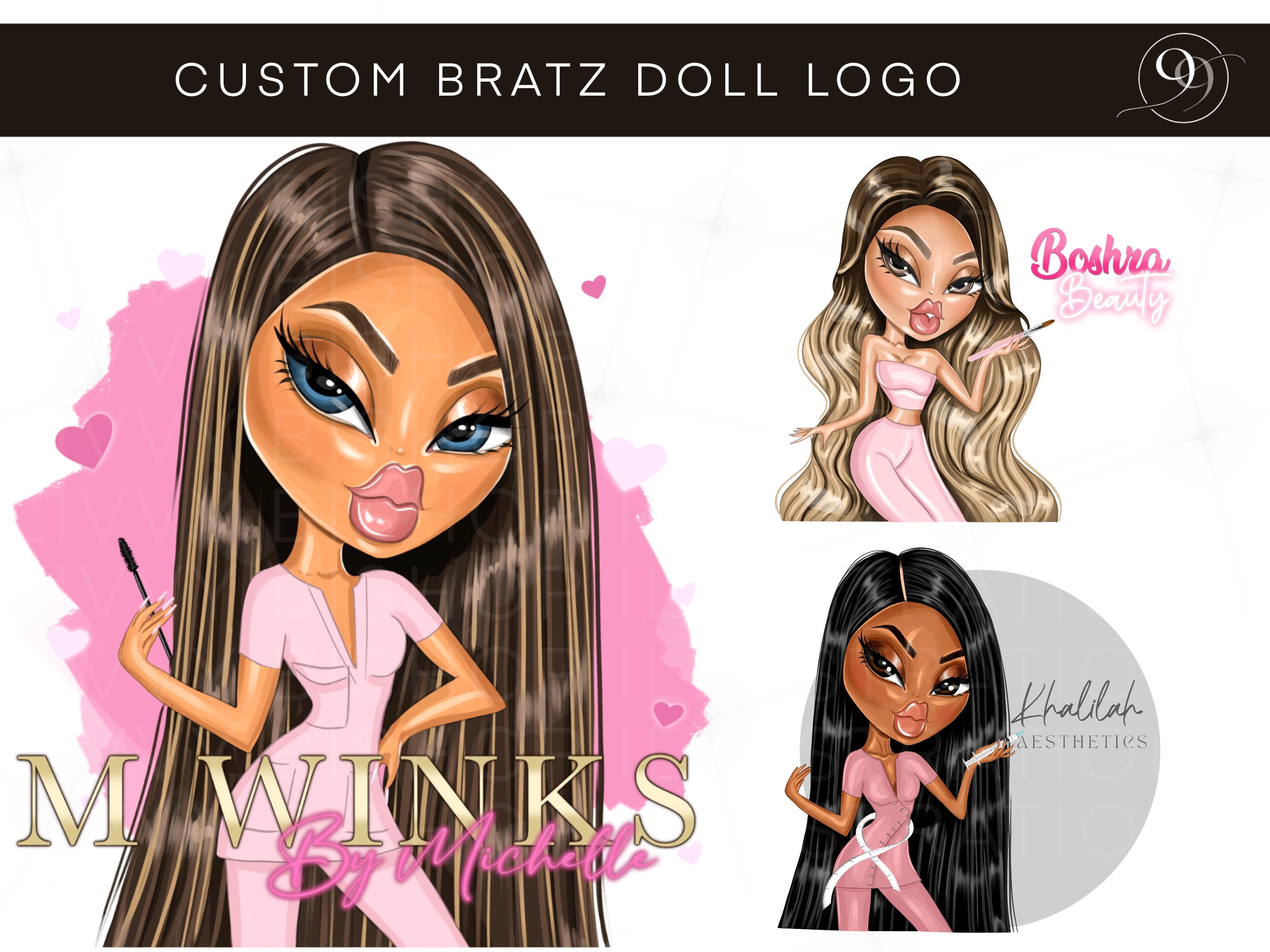 CUSTOM BRATZ LOGO Bratz Zeichnung Cartoon Bratz Puppe - Etsy.de