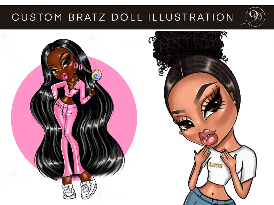 DETAILED BRATZ DOLL Digital Portrait Cartoon Bratz Image - Etsy