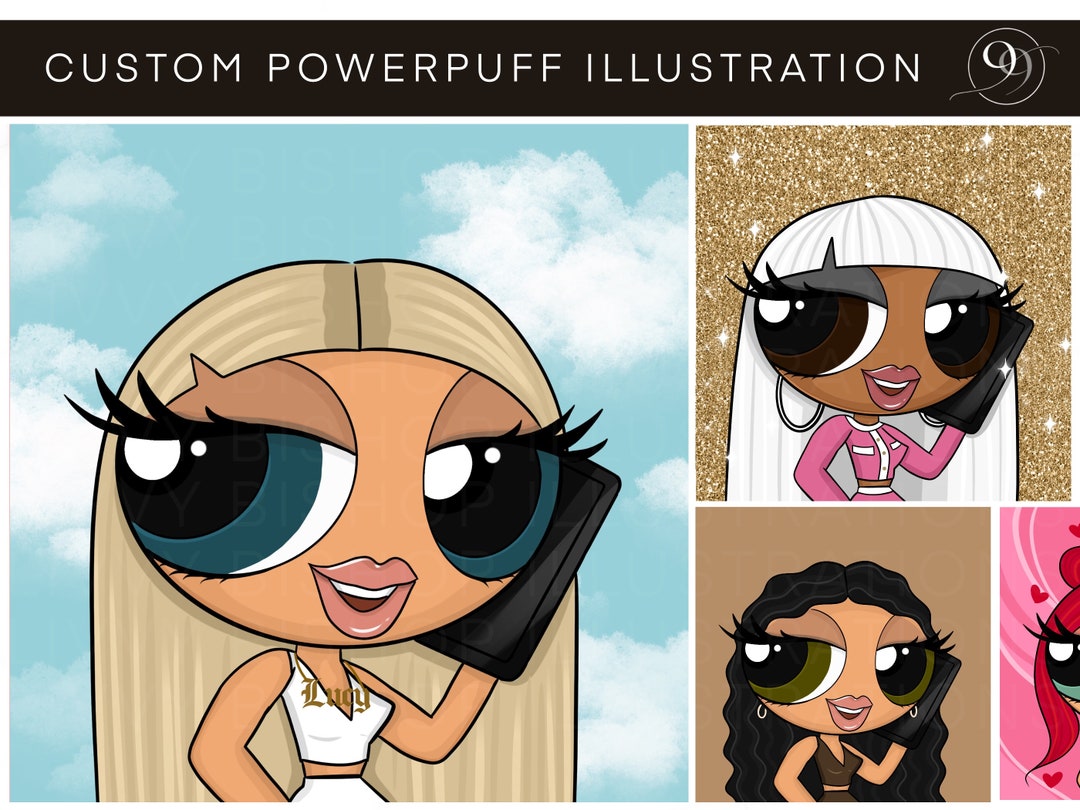 CUSTOM POWERPUFF GIRL Custom Drawing Illustration - Etsy