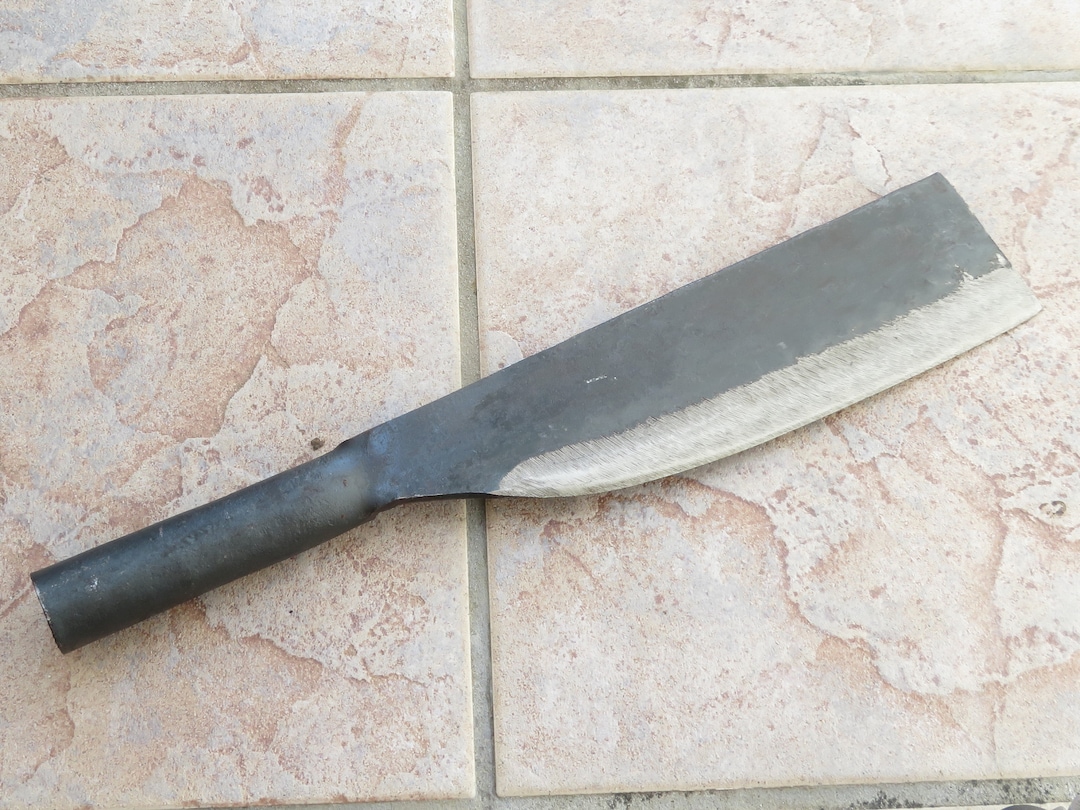 Crude - 9 Inch Chinese Cleaver Meat Cleaver Knife, Carbon Steel, Narrow ...