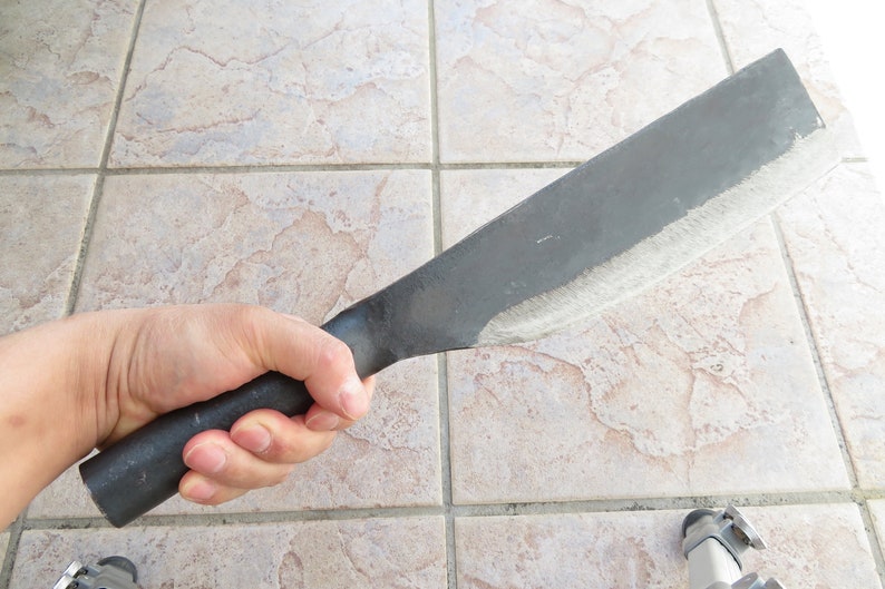 Crude - 9 Inch Chinese Cleaver Meat Cleaver Knife, Carbon Steel, Narrow ...
