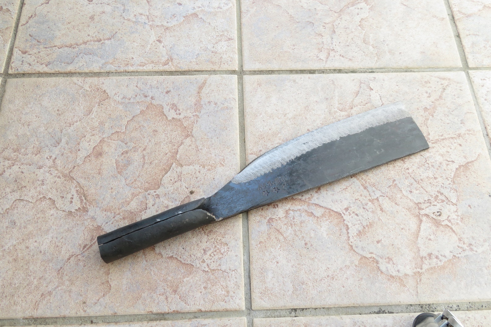 Crude - 9 Inch Chinese Cleaver Meat Cleaver Knife, Carbon Steel, Narrow ...