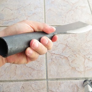 Crude - 9 Inch Chinese Cleaver Meat Cleaver Knife, Carbon Steel, Narrow ...