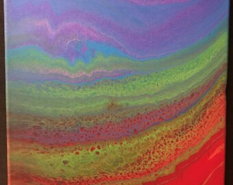 Trippy Psychedelic Rainbow Acrylic Painting Retro - Etsy