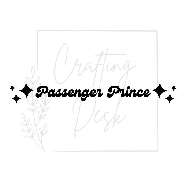 Passenger Princess Car Decal, Rear View Mirror Sticker - Etsy