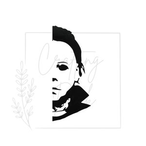Michael Myers Decal Sticker, Halloween Decals, Michael Myers Half Face ...