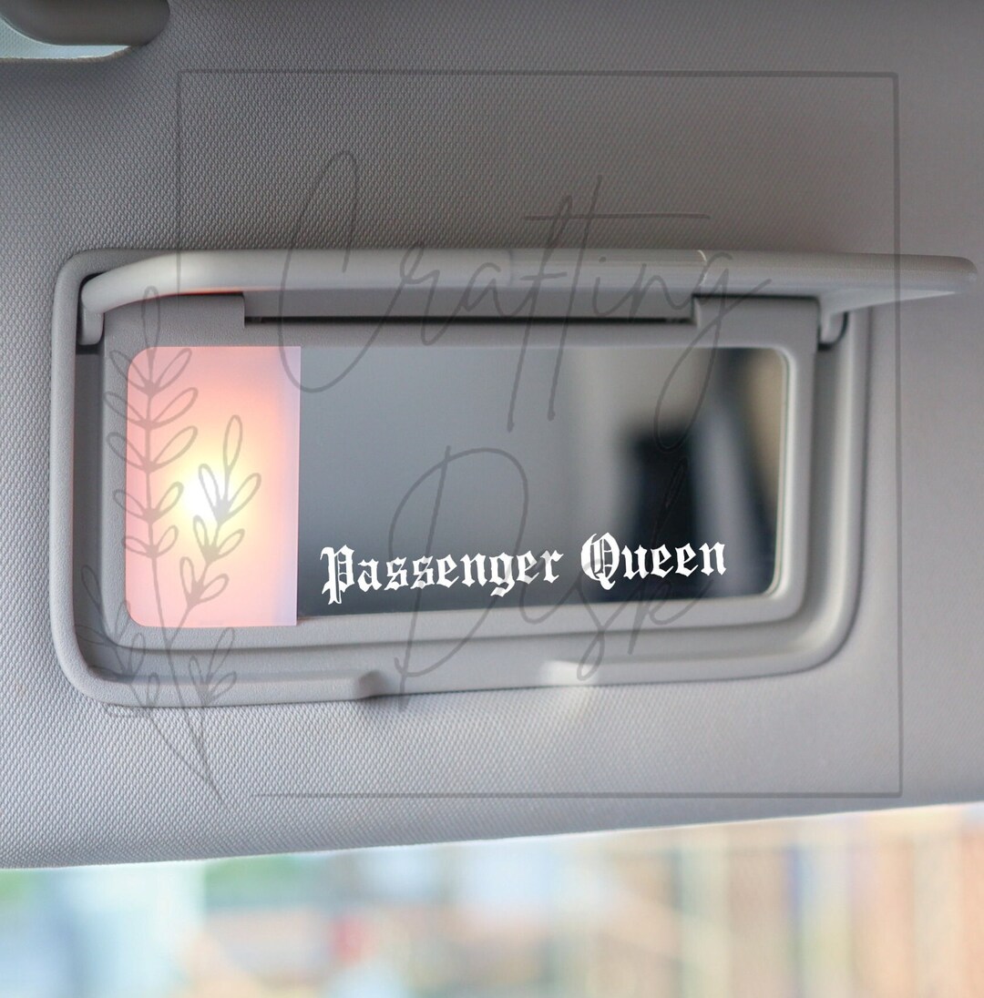 Passenger Queen Decal, Mirror Decal, Rear View Mirror Decal, Custom Car ...