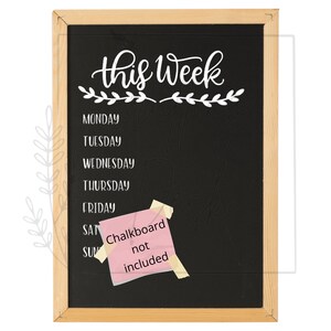 Days of the Week, Organization, Weekly Decal, Weekly Calendar ...