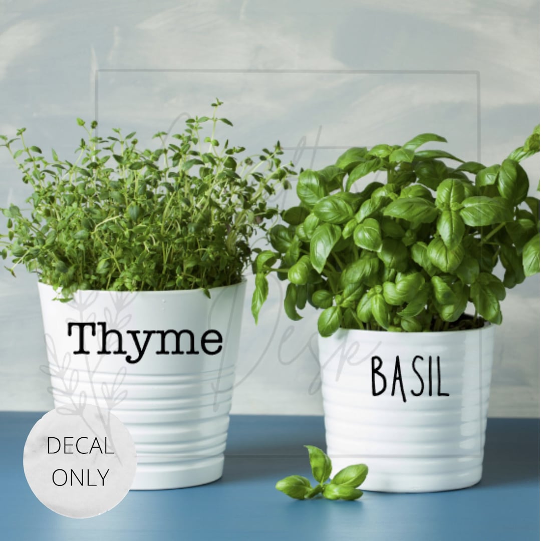Potted Plant Label | Herb Decals | Farmhouse Labels | Plant Stickers ...