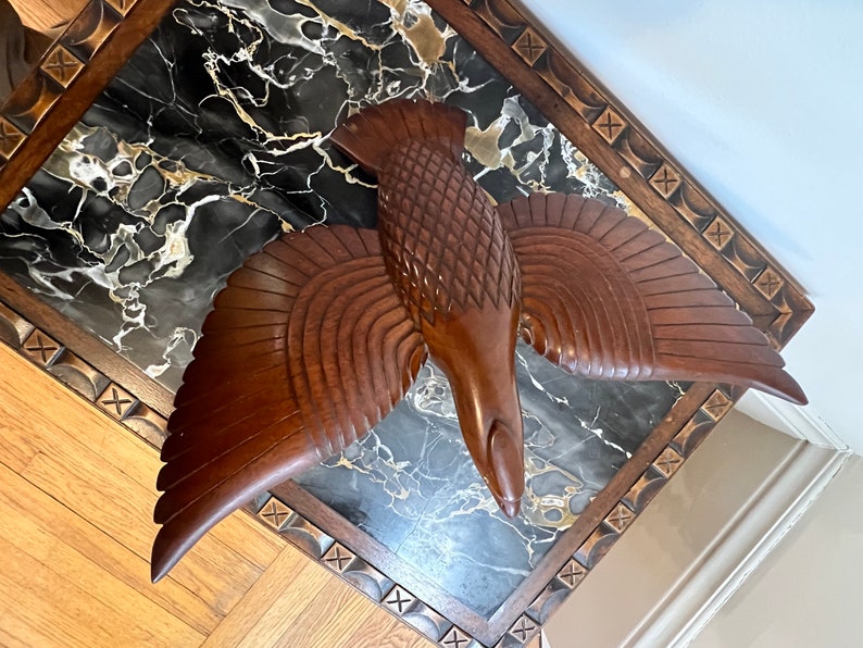 Vintage Falcon Wood Carving - Etsy