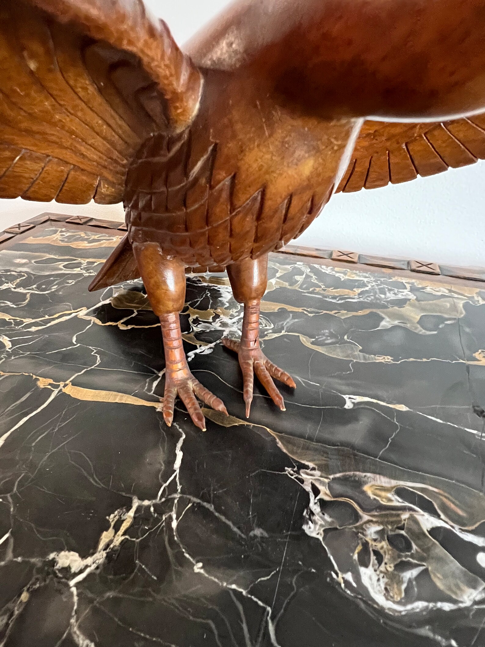 Vintage Falcon Wood Carving - Etsy