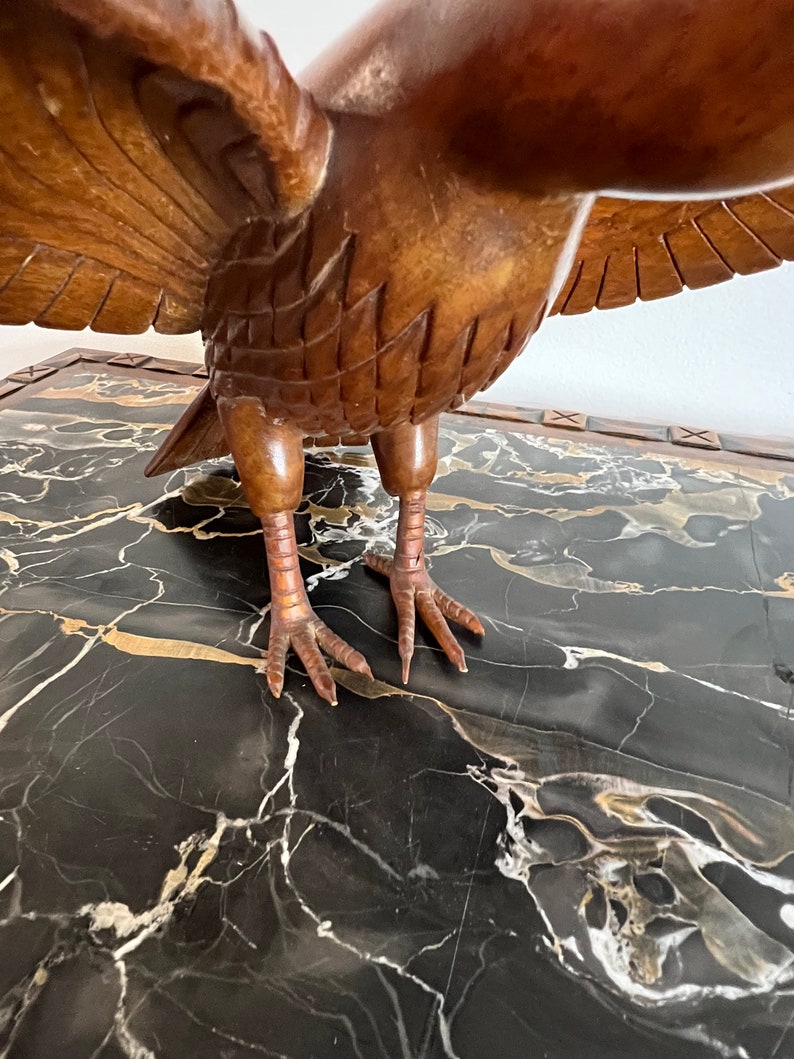 Vintage Falcon Wood Carving - Etsy