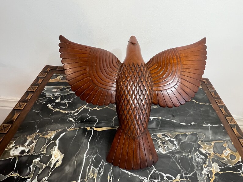 Vintage Falcon Wood Carving - Etsy