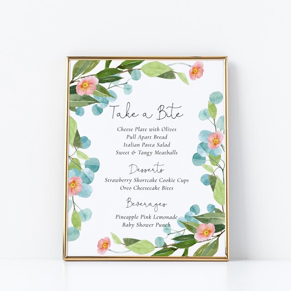 Buffet Menu Sign - Etsy