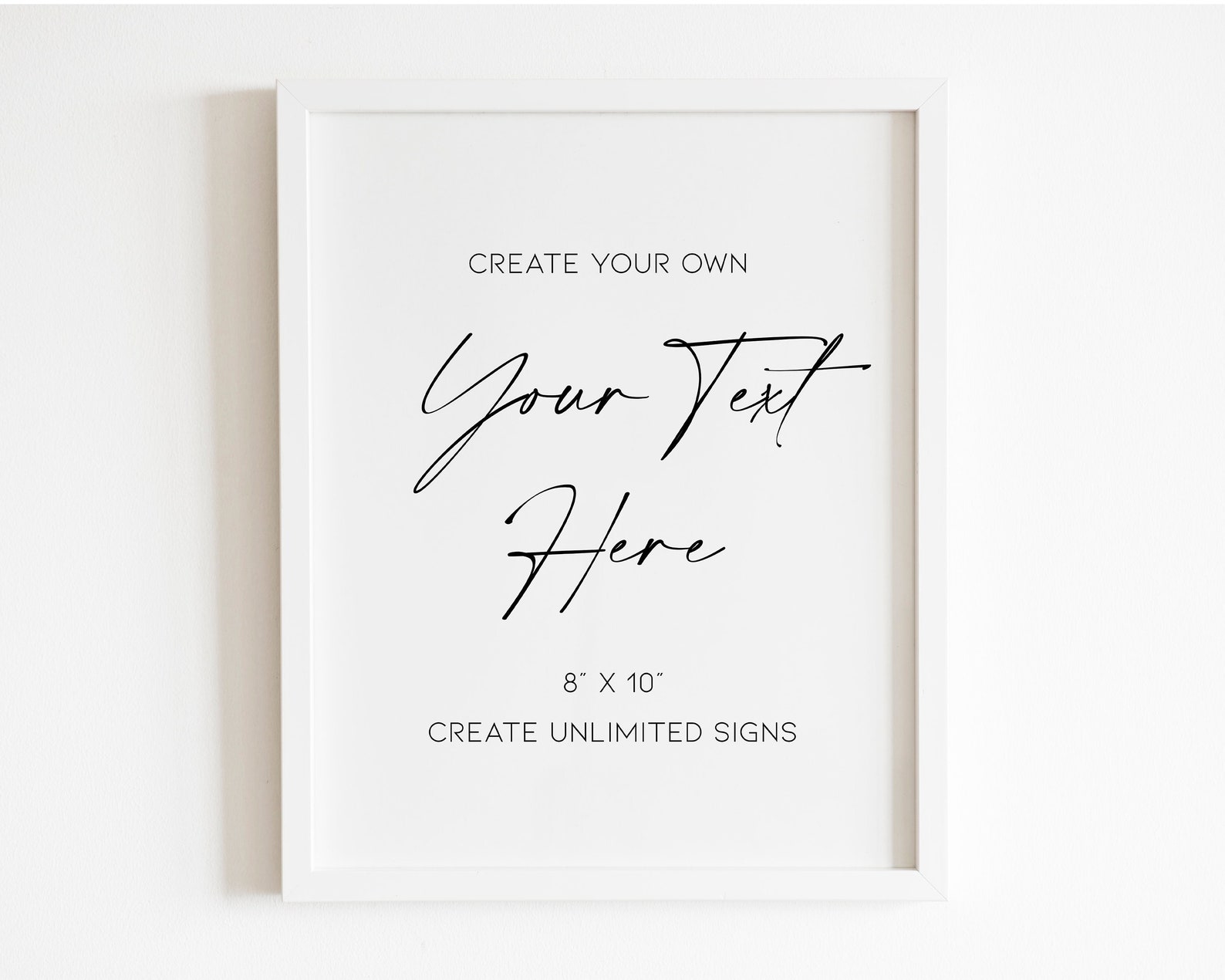 8x10 Custom Sign Template Editable Poster to Print at Home - Etsy