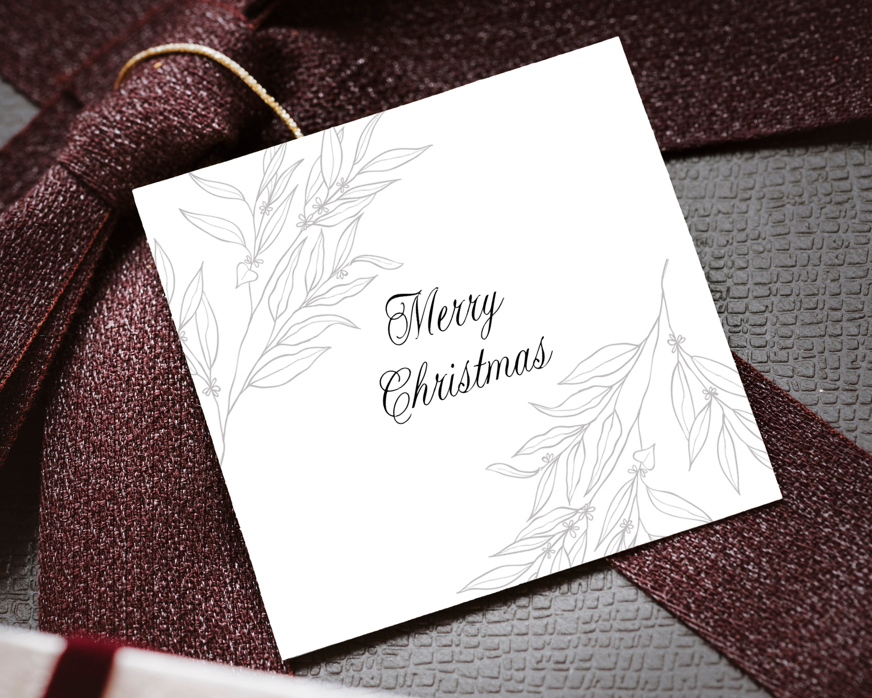 Elegant Christmas Gift Tag Template Long and Square Gift Tag - Etsy