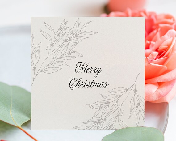 Elegant Christmas Gift Tag Template Long and Square Gift Tag | Etsy