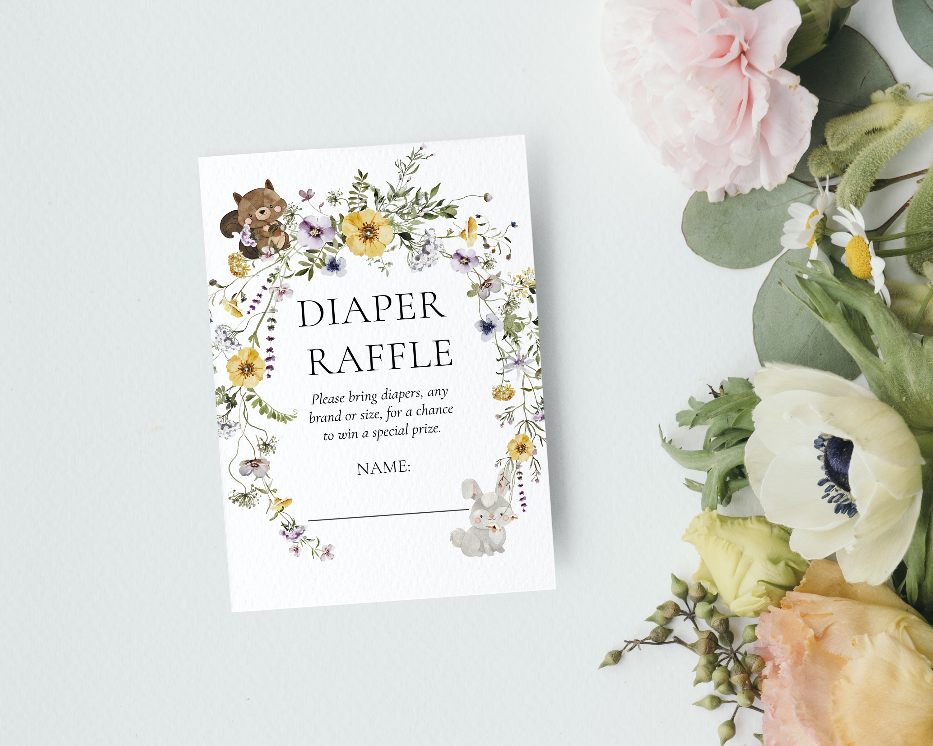 Printable Diaper Raffle Ticket and Sign Template Editable - Etsy