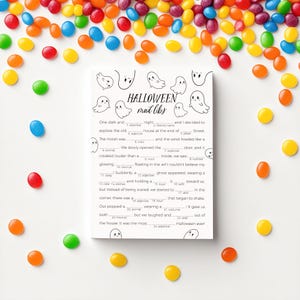Halloween Mad Libs Game Printable, Spooky Tale Mad Lib Halloween Party ...