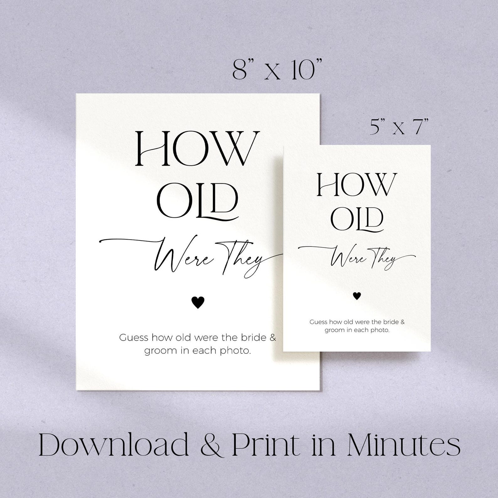 How Old Were They Baby Shower Game: Photo Age Guessing (editable) - Etsy