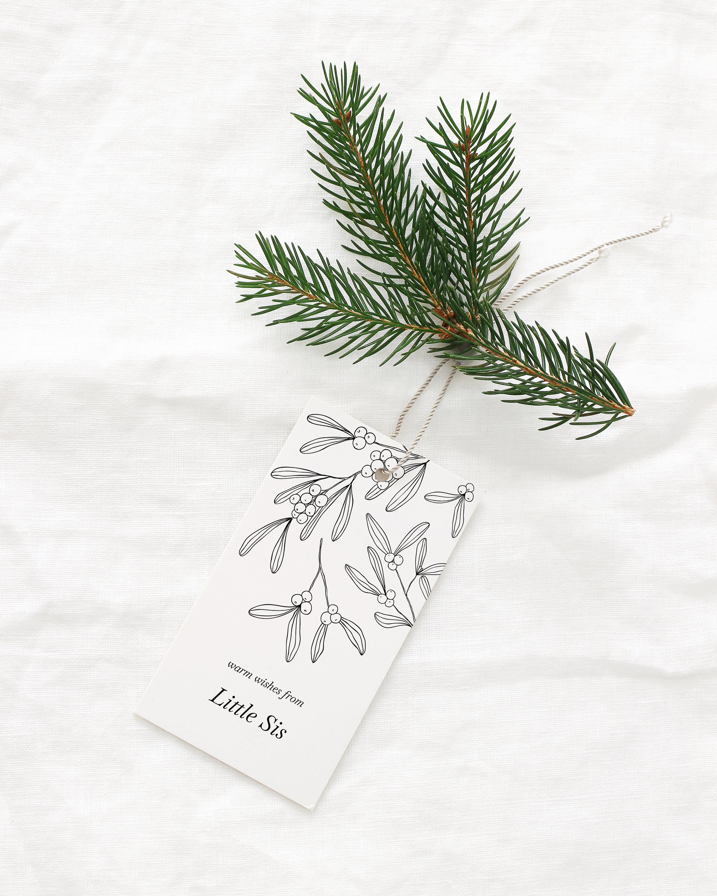 Mistletoe Gift Tags Minimalistic Holiday Gift Tags Printable - Etsy