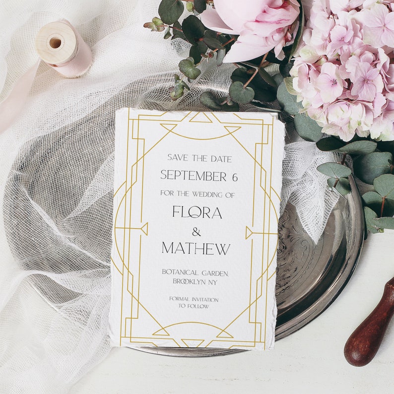 Art Deco Wedding Bundle Great Gatsby Wedding Stationery - Etsy