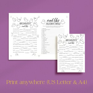 Halloween Mad Libs Game Printable, Spooky Tale Mad Lib Halloween Party ...