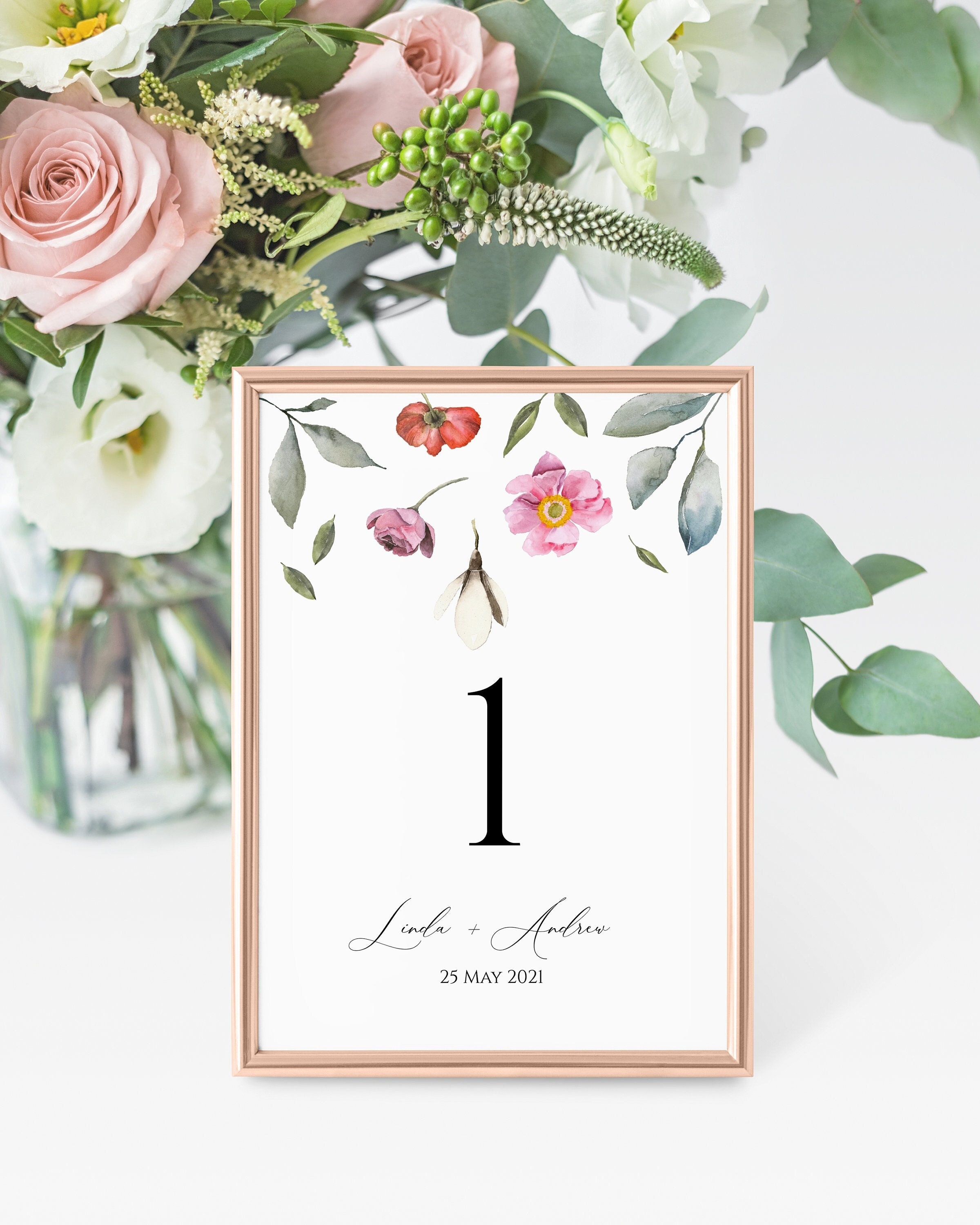 DIY Table Numbers Template 4x6 and 5x7 Printable Table - Etsy