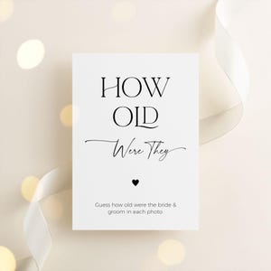 How Old Were They Baby Shower Game: Photo Age Guessing (editable) - Etsy