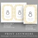 Printable Art Deco Table Numbers, Editable Art Deco Table Number ...