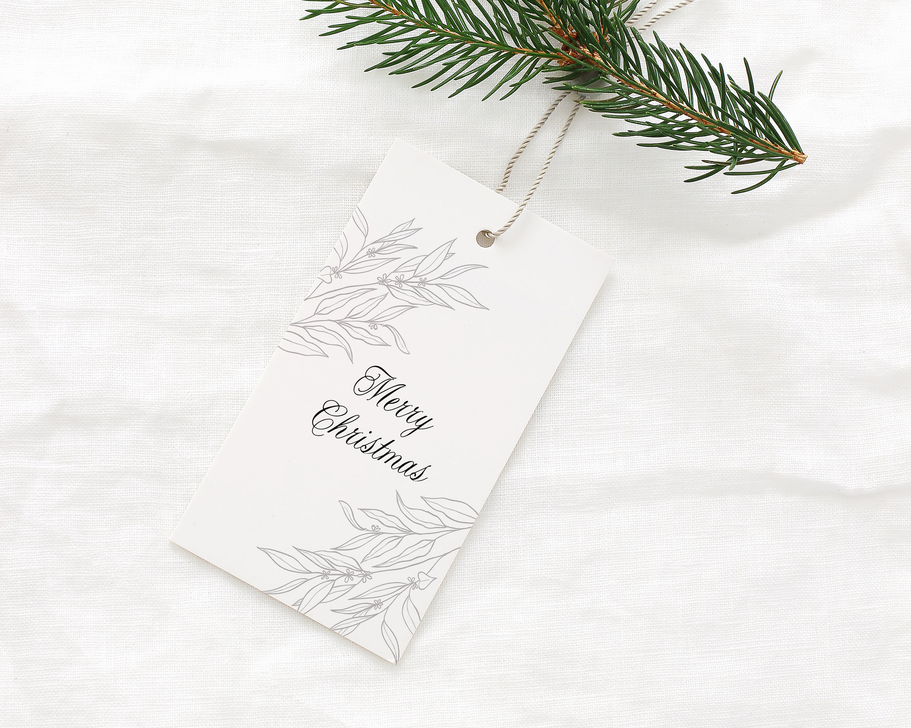 Elegant Christmas Gift Tag Template Long and Square Gift Tag - Etsy