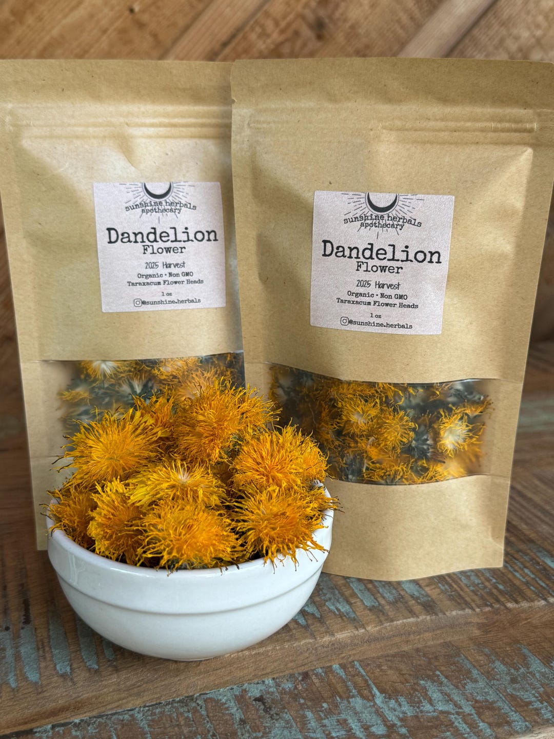 Premium Dried Dandelion Flower Heads | Organic | Non GMO | Bulk Herb ...