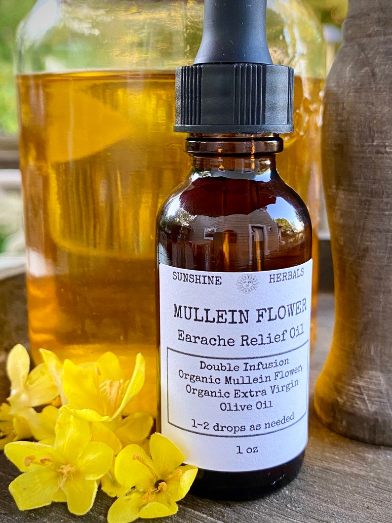 All Natural Ear Oil Mullein Flower & Garlic Organic - Etsy