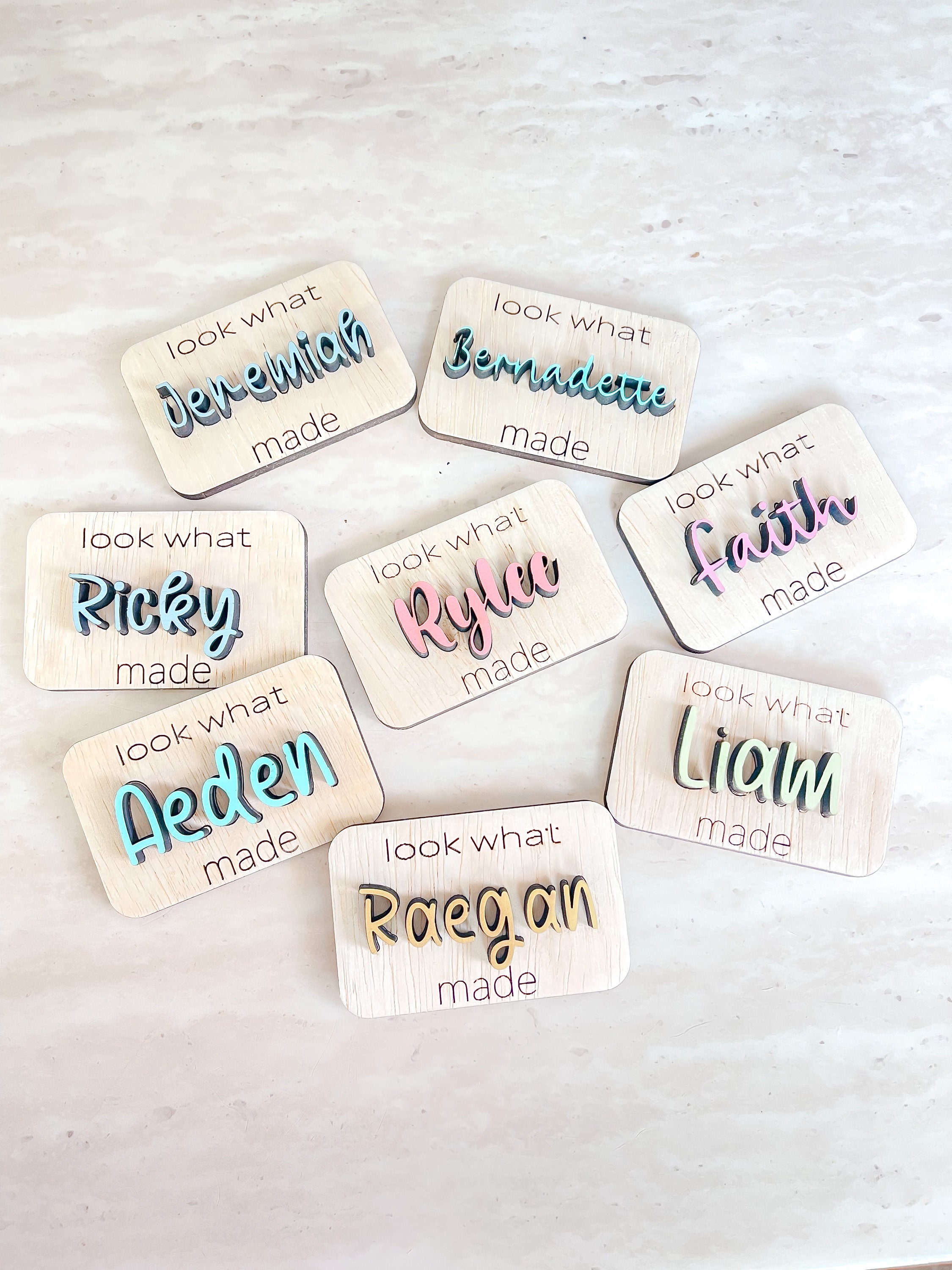 Personalized Child Artwork Magnet | Look What I Made Magnet | Custom ...