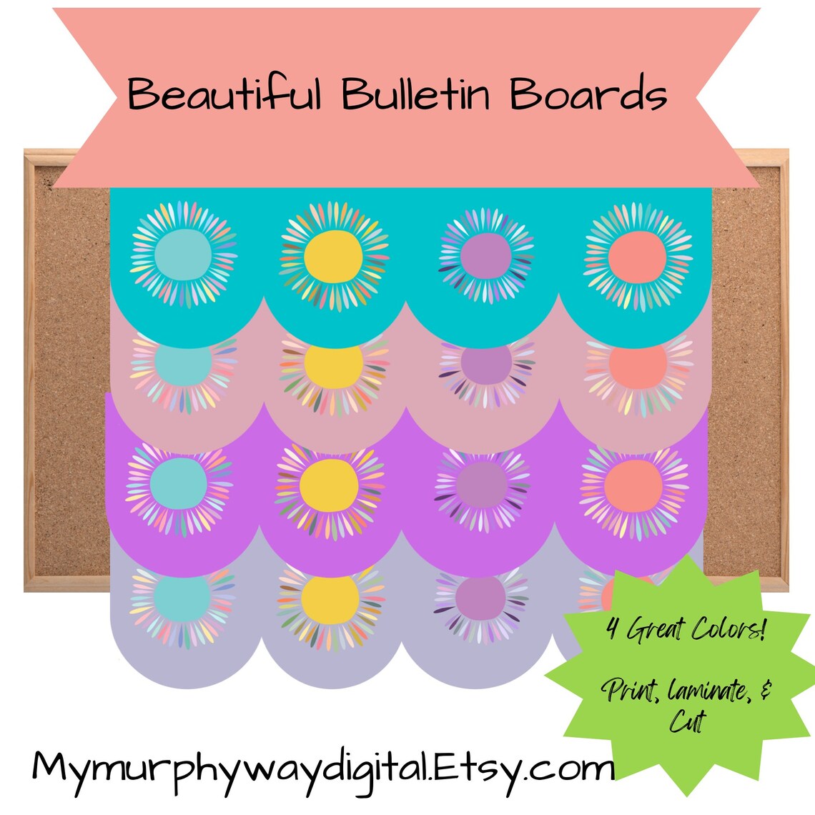4 Beautiful Classroom Bulletin Board Borders Printable Digital - Etsy