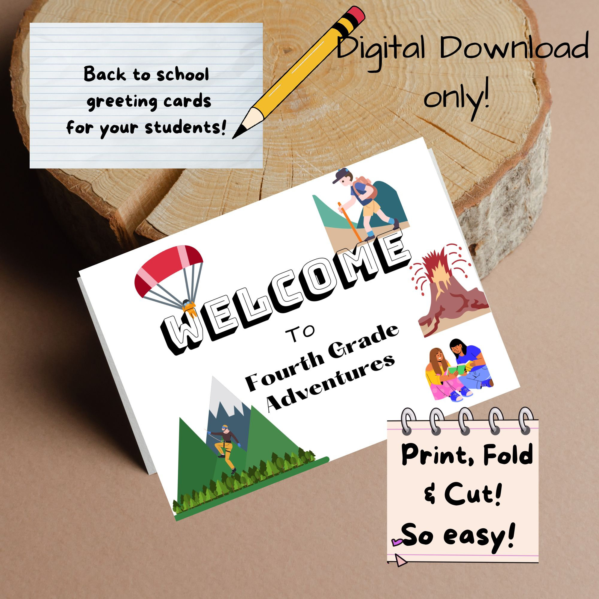 Welcome to Four Grade Adventures Back to School Digital Greeting Card ...